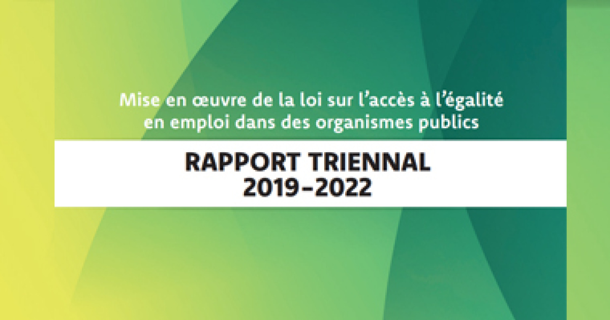 Rapport triennal 2019-2022 : Mise en oeuvre de la LAÉE | CDPDJ